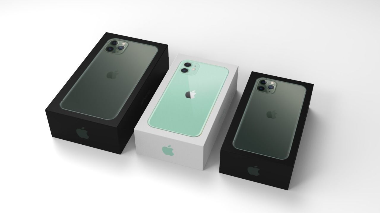 All Official Boxes iPhone 11 and 11 Pro and 11 Pro Max free 3D model ...