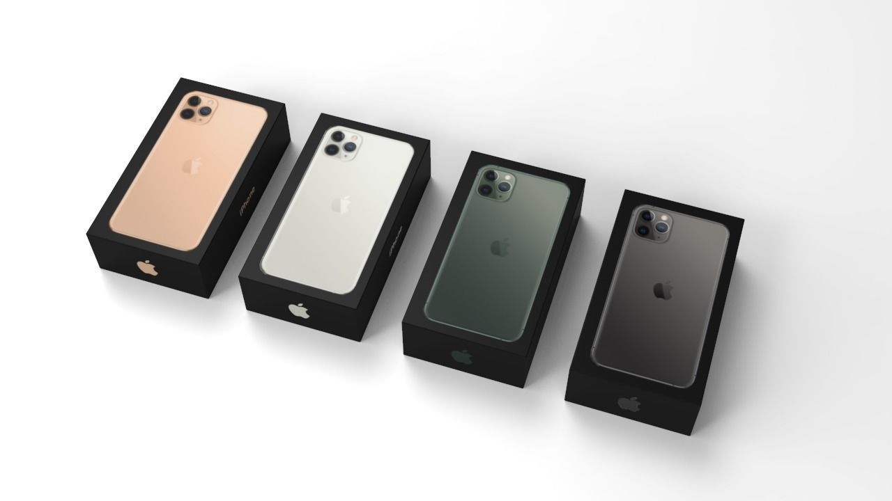 All Official Boxes iPhone 11 and 11 Pro and 11 Pro Max free 3D model ...