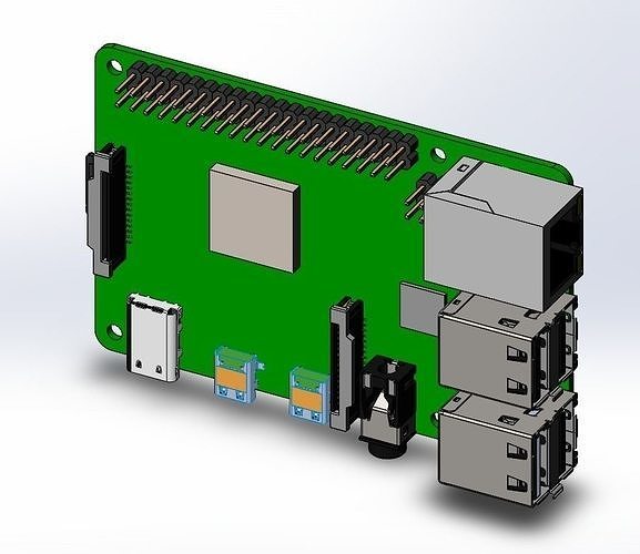 raspberry pi board 3D model | CGTrader