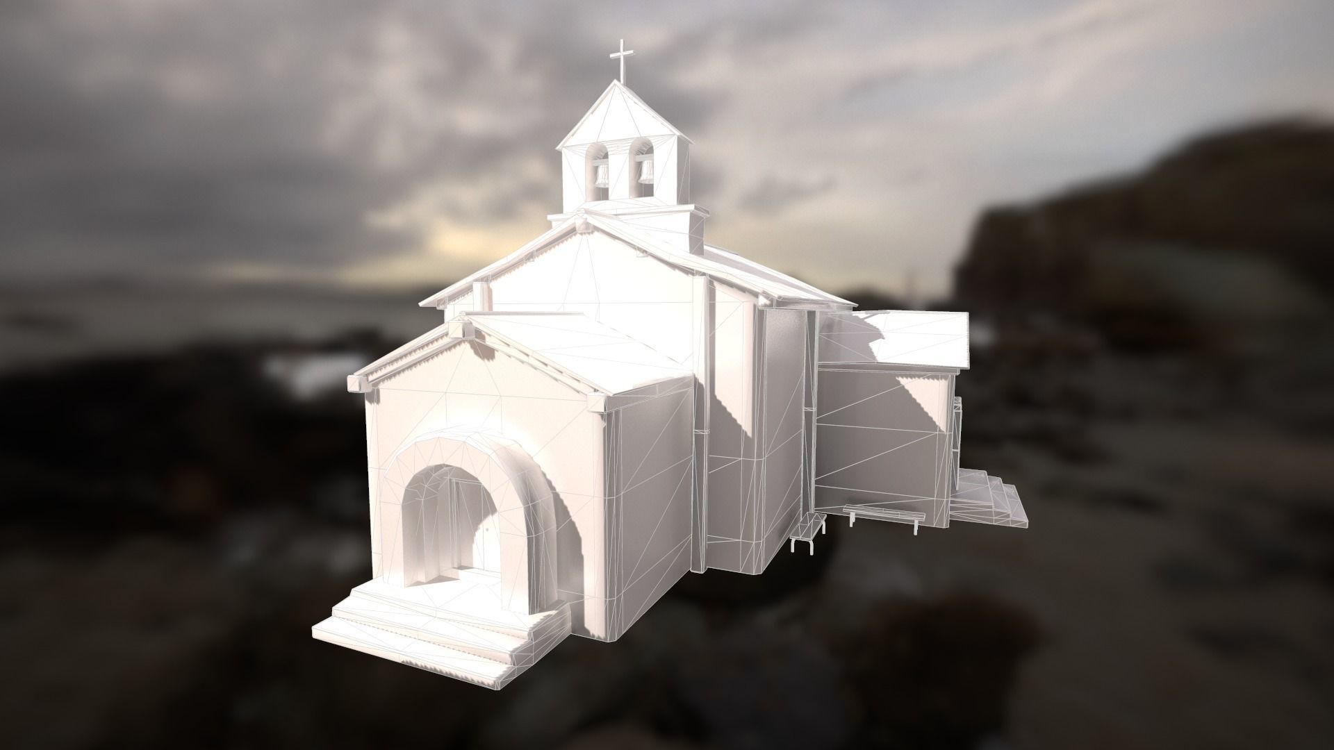 3D model Ruined church VR / AR / low-poly | CGTrader