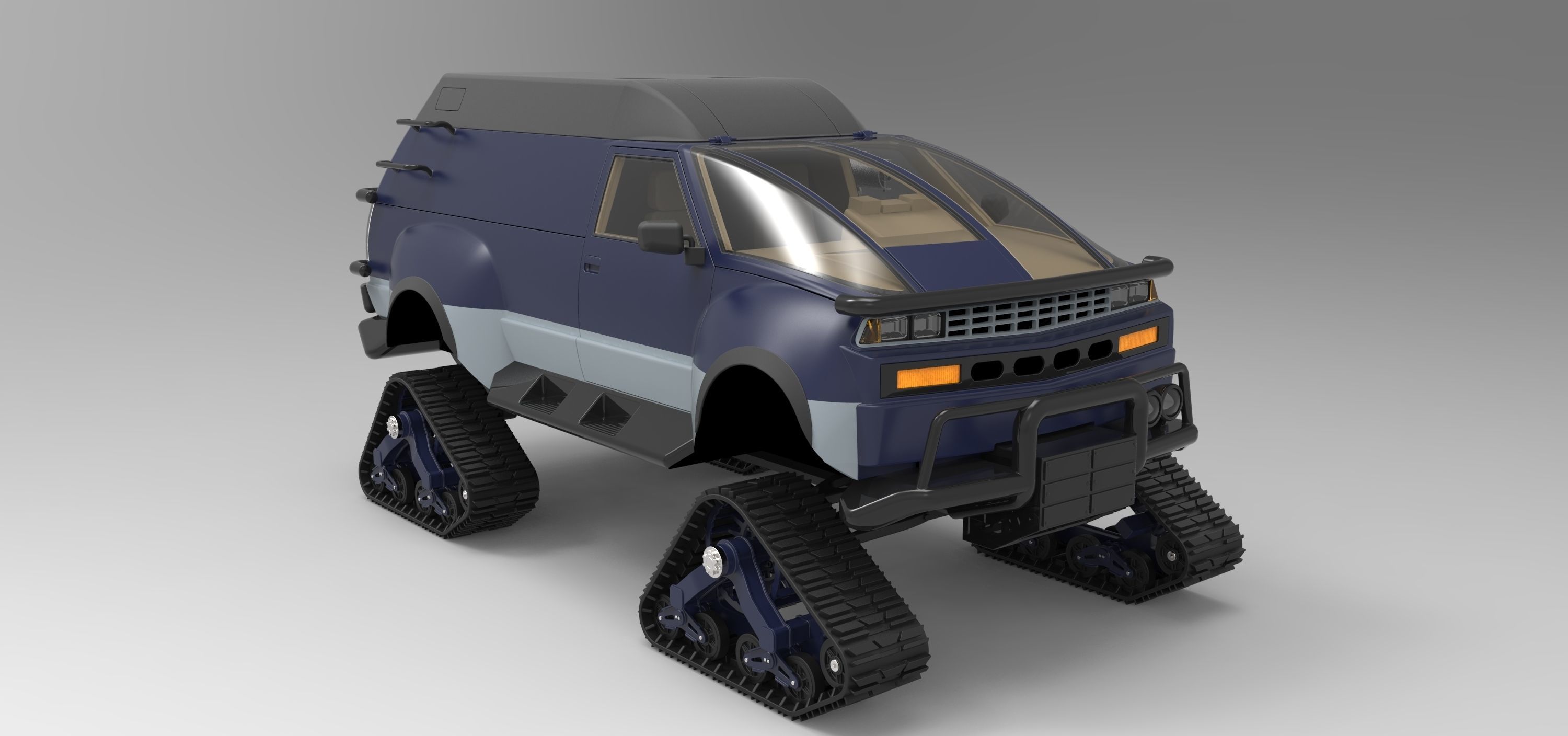 Truck with Mattracks Suspension tracks concept 3D model | CGTrader