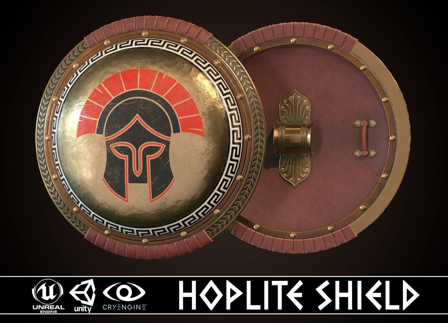 3D model Hoplite Shield Strategist VR / AR / low-poly | CGTrader