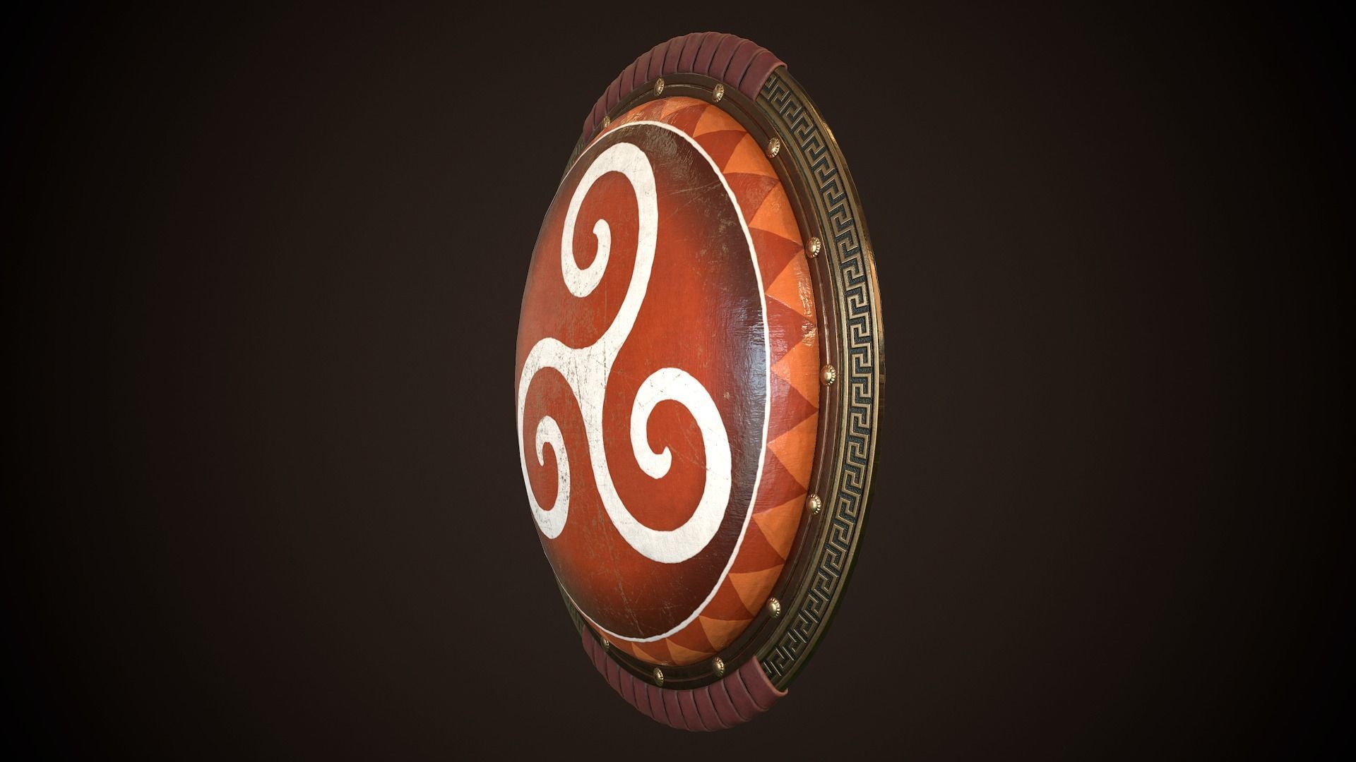3D model Hoplite Shield Triskelion VR / AR / low-poly | CGTrader