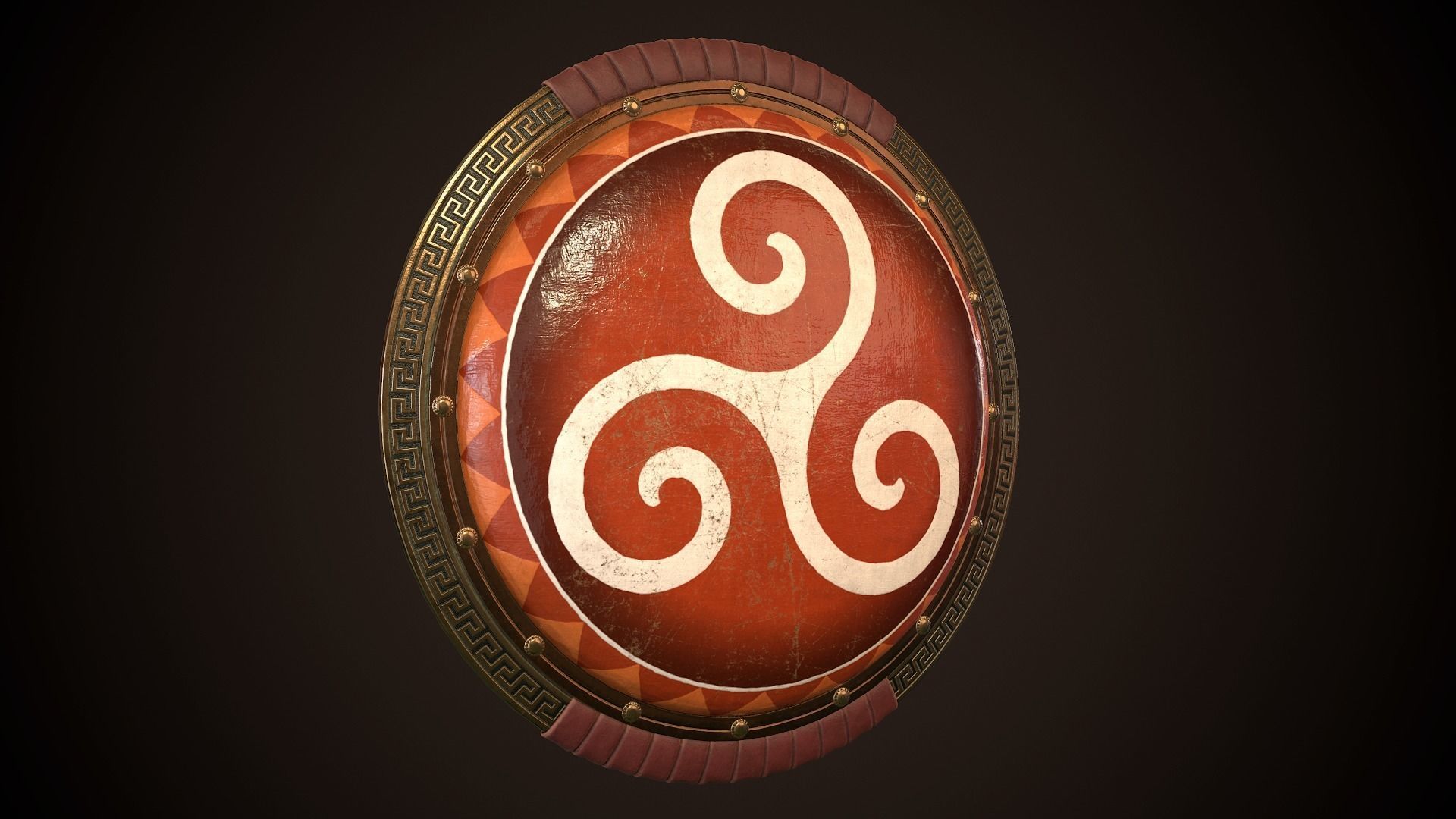 3D model Hoplite Shield Triskelion VR / AR / low-poly | CGTrader