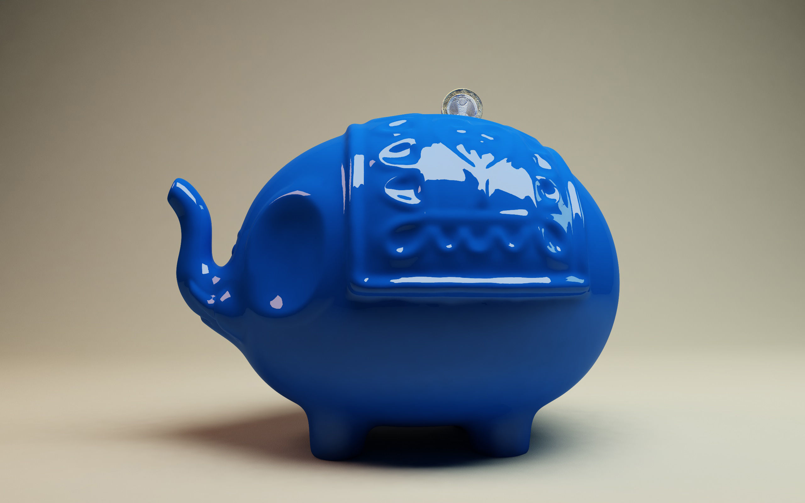 Elephant Coin Bank 3D Printing 3D model 3D printable | CGTrader