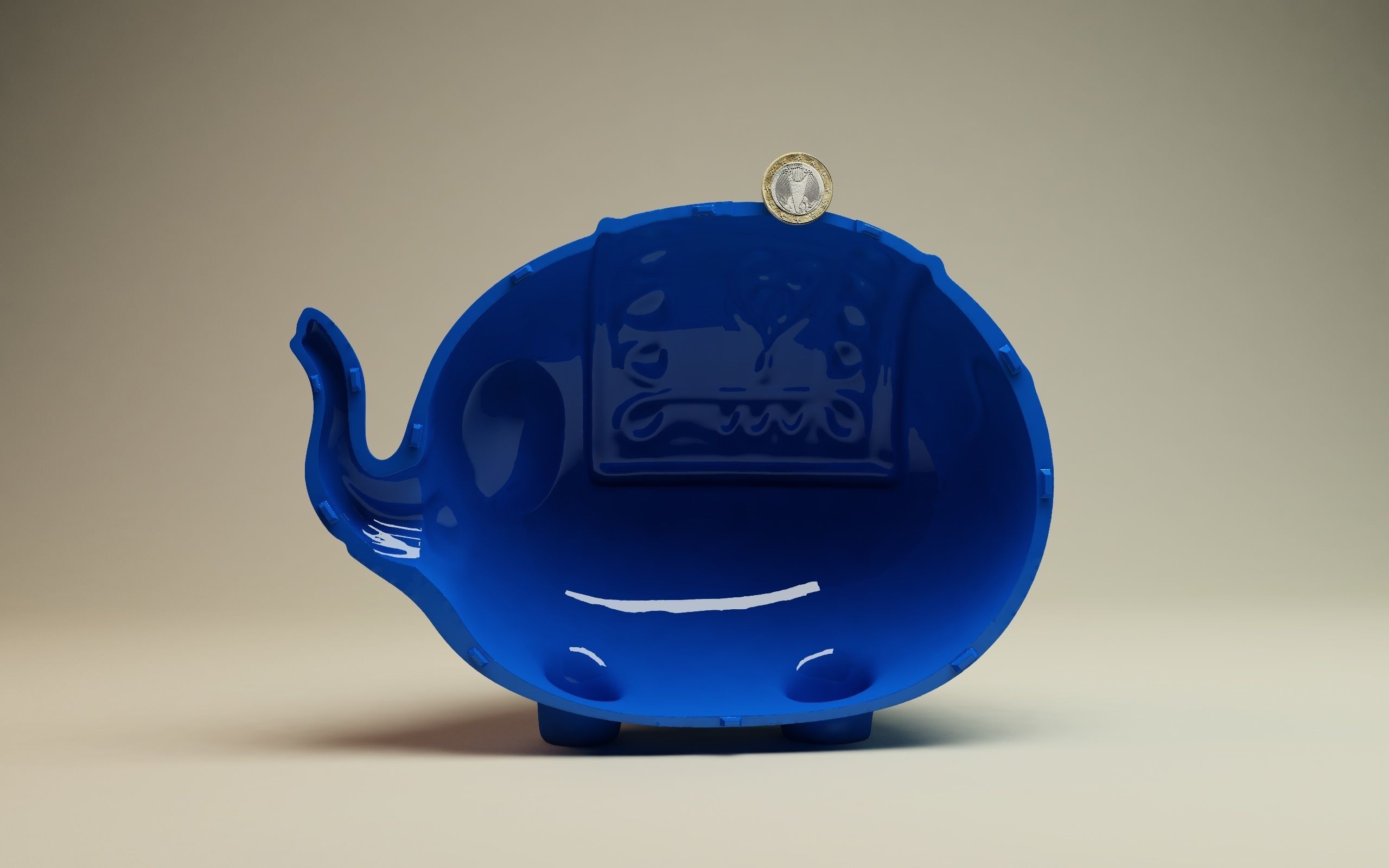 Elephant Coin Bank 3D Printing 3D model 3D printable | CGTrader