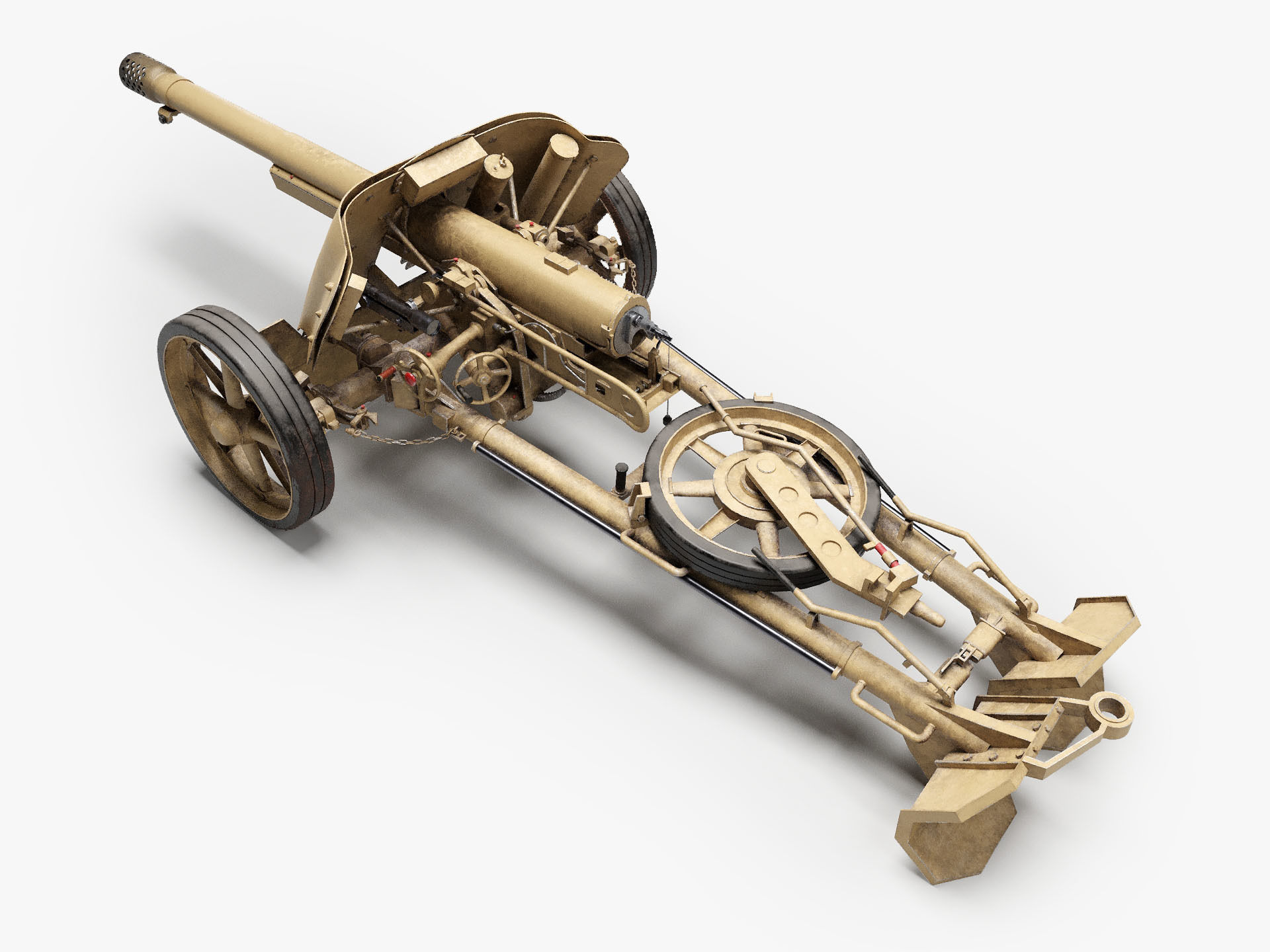 75mm Pak 97-38 3D model rigged | CGTrader