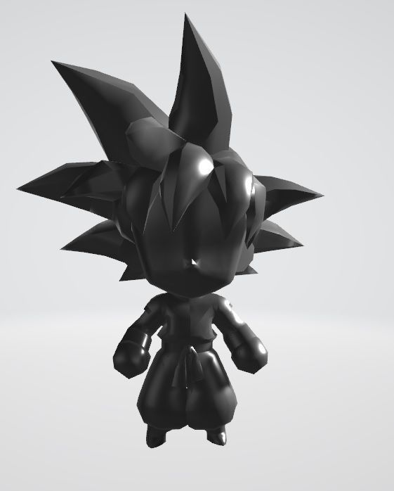 Goku base form Chibi 3D model 3D printable | CGTrader