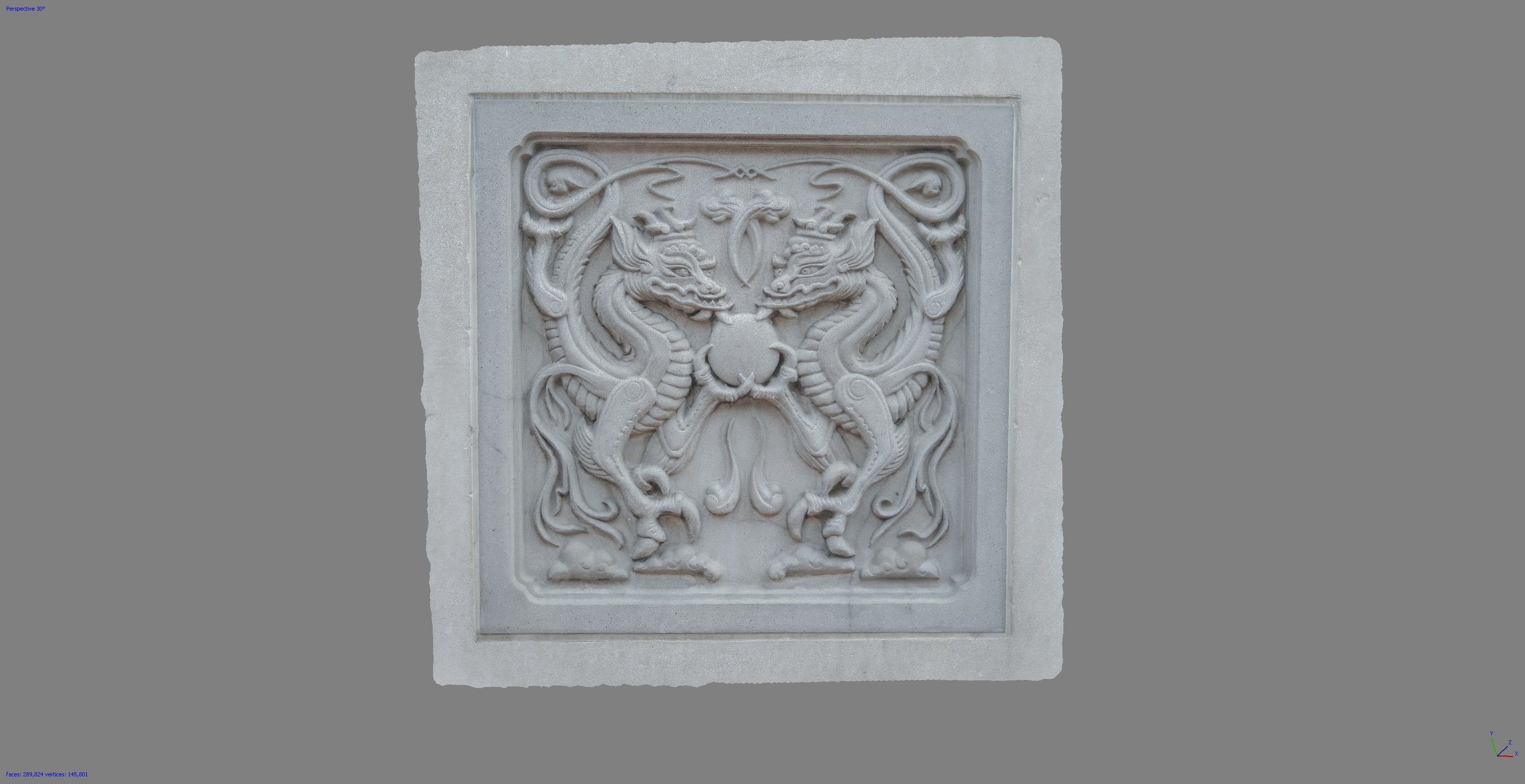 Chinese Dragon bas-relief in chinatown Washington DC free 3D model ...