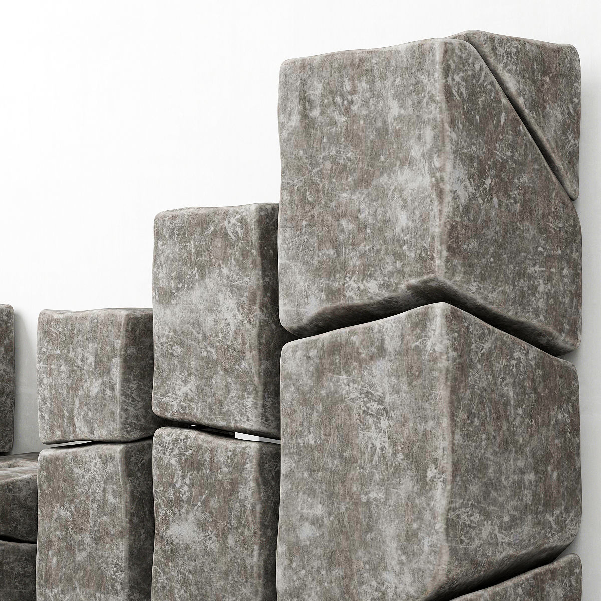 Stone cube light 3D model | CGTrader