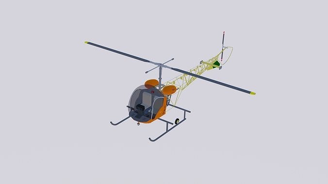 Bell H-13 Sioux 3D model | CGTrader