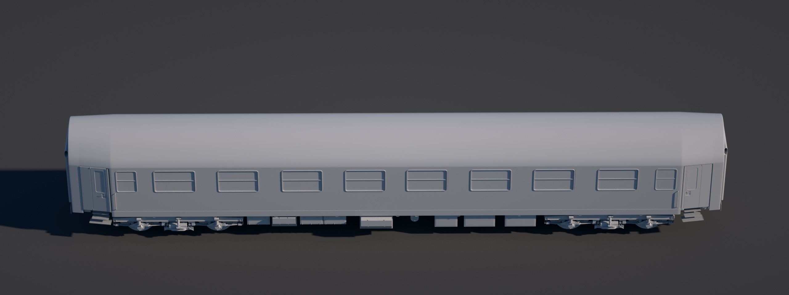 Passenger train car 3D model | CGTrader