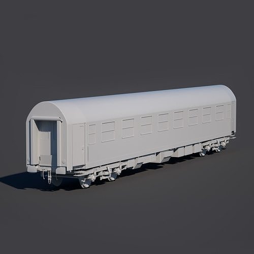 Passenger train car 3D model | CGTrader