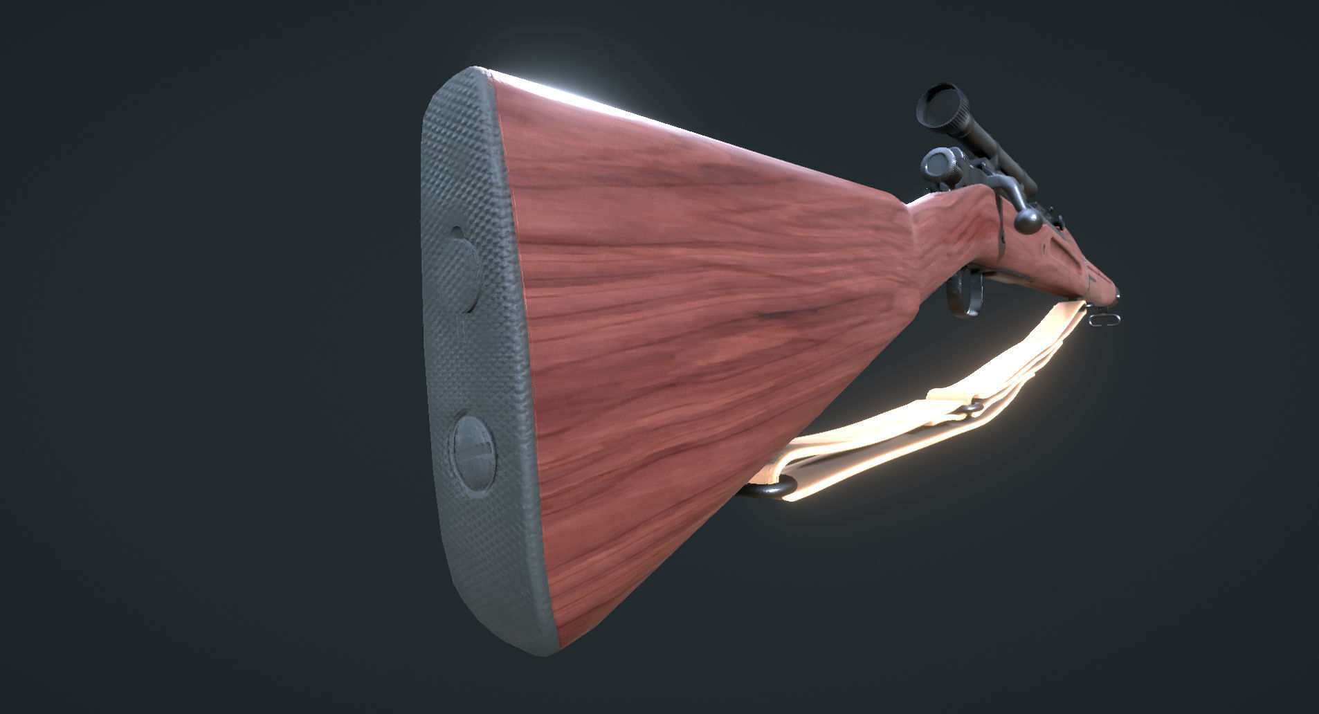 3D model WW2 Springfield M1903 Sniper with Attachments VR / AR / low ...