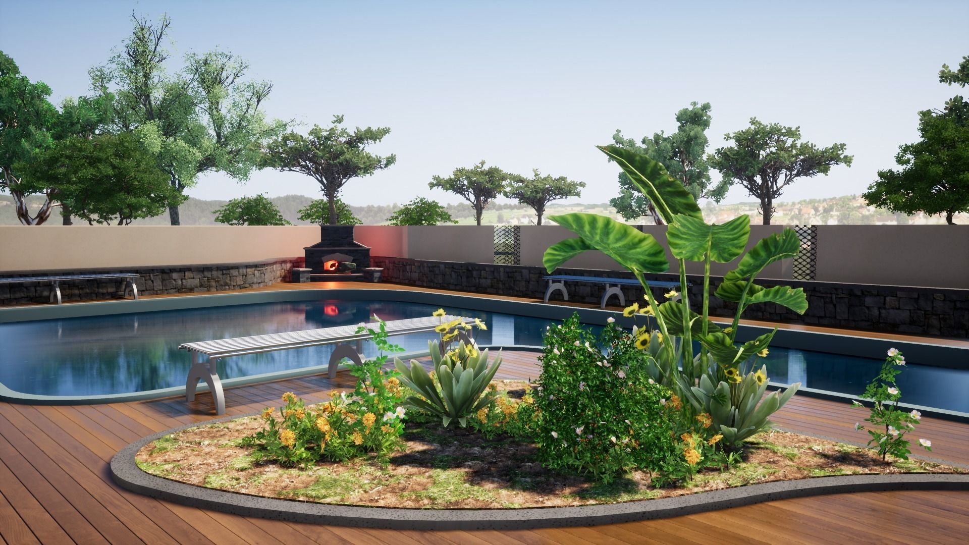 Swimming Pool House 3D model | CGTrader