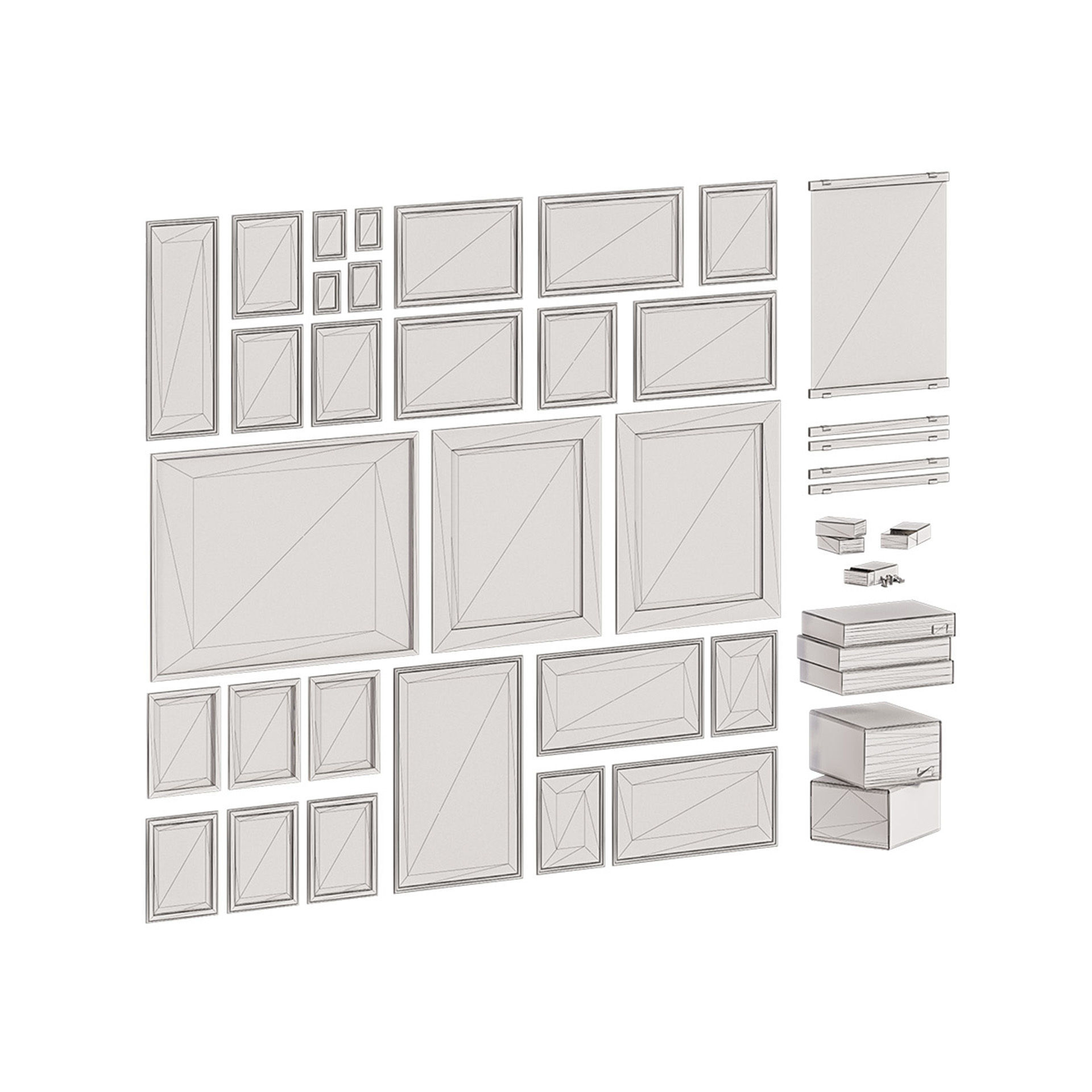 L3DV05G08 - photo frames boxes set 3D model | CGTrader