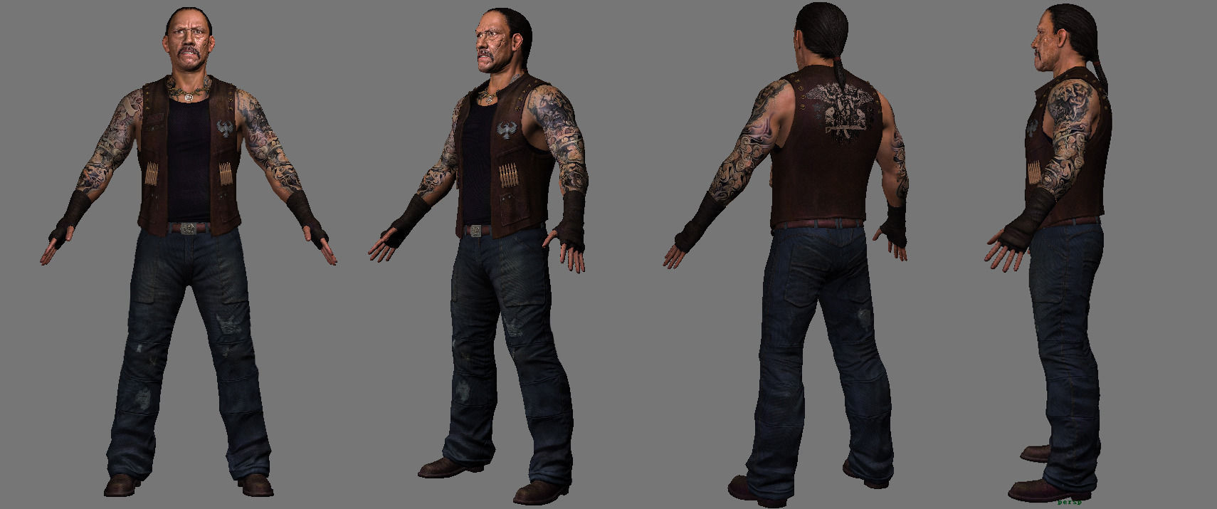 3D model Danny Trejo game res model VR / AR / low-poly | CGTrader
