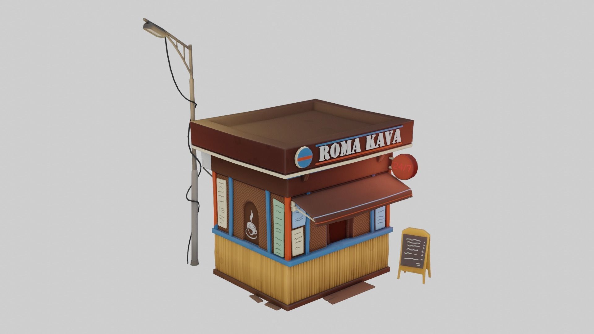 Roma Kava Coffe free VR / AR / low-poly 3D model | CGTrader