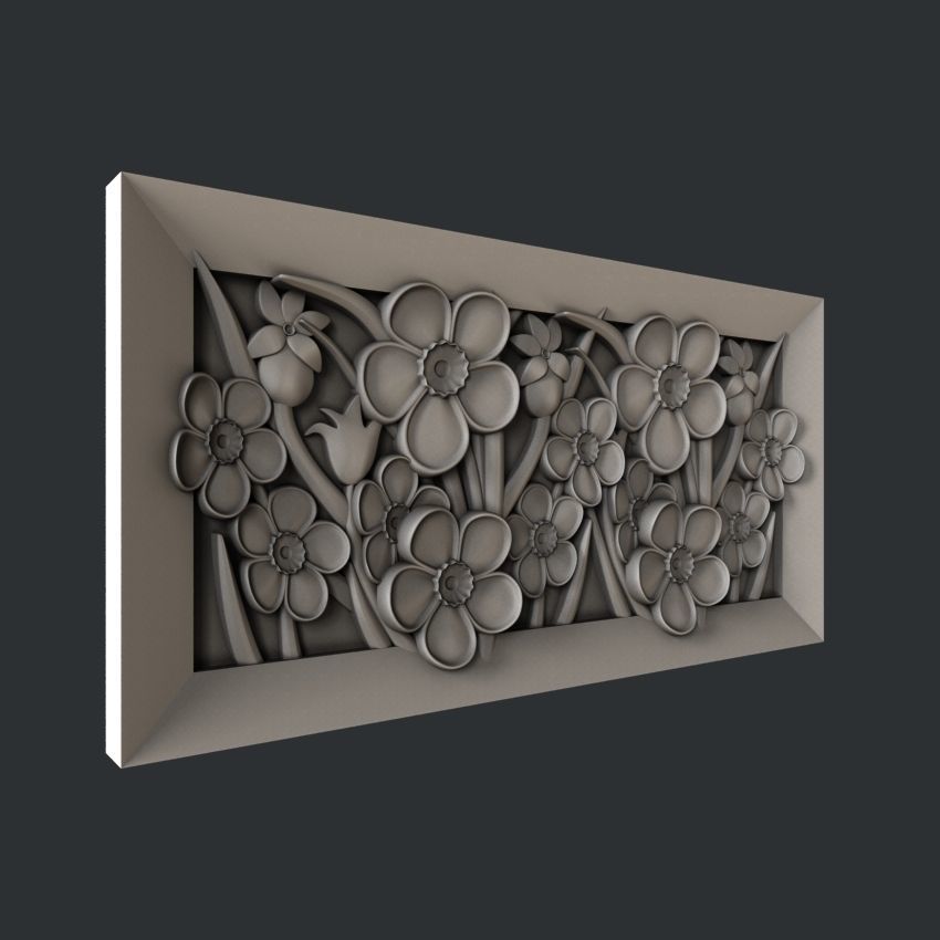 3d STL models for CNC router flower 3D model | CGTrader