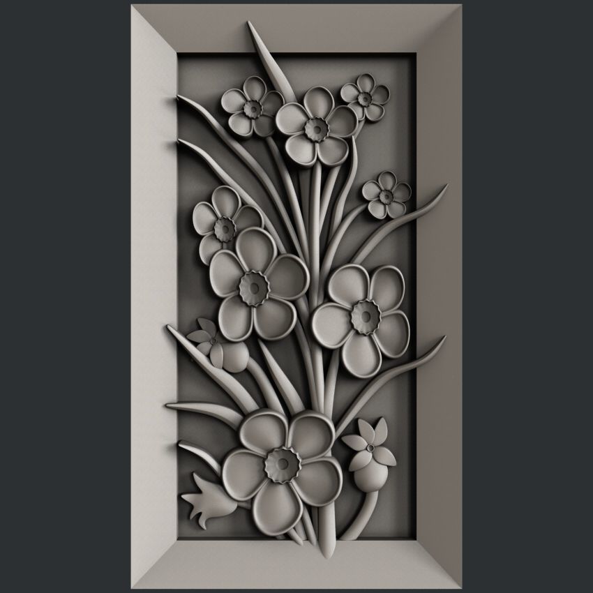 3d STL models for CNC router flower 3D model | CGTrader
