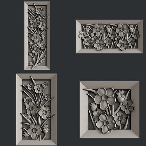 3d STL models for CNC router flower 3D model | CGTrader
