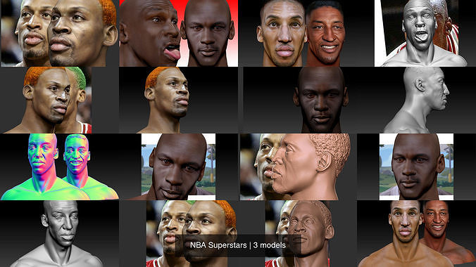 NBA Superstars 3D Model Collection | CGTrader