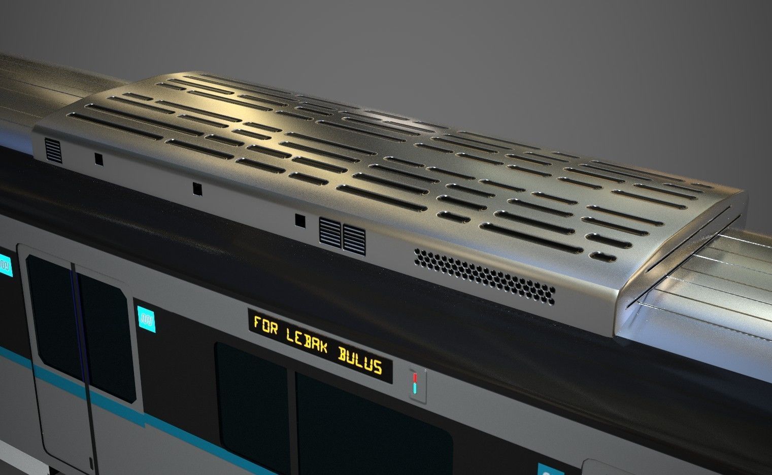 3D model MRT Jakarta Train 3D Model AR VR Games Ready VR / AR / low ...