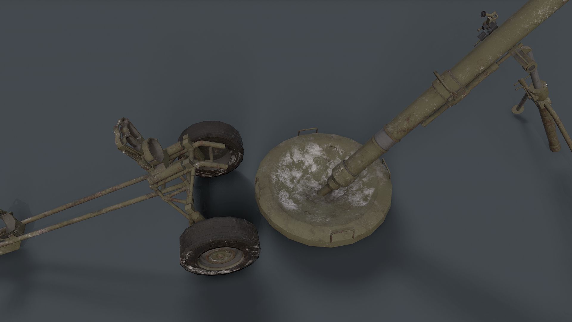 3D model 2S12 Sani 120mm Mortar VR / AR / low-poly | CGTrader