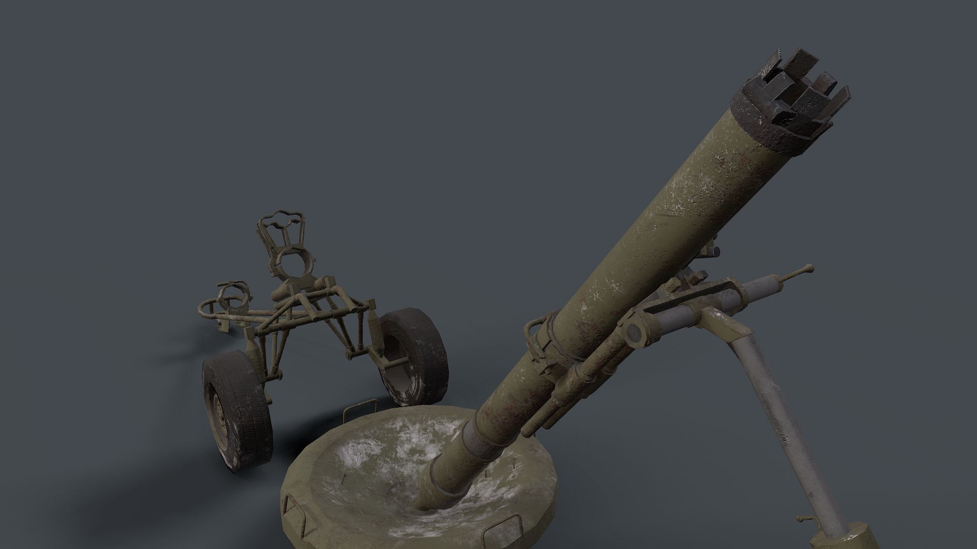 3D model 2S12 Sani 120mm Mortar VR / AR / low-poly | CGTrader