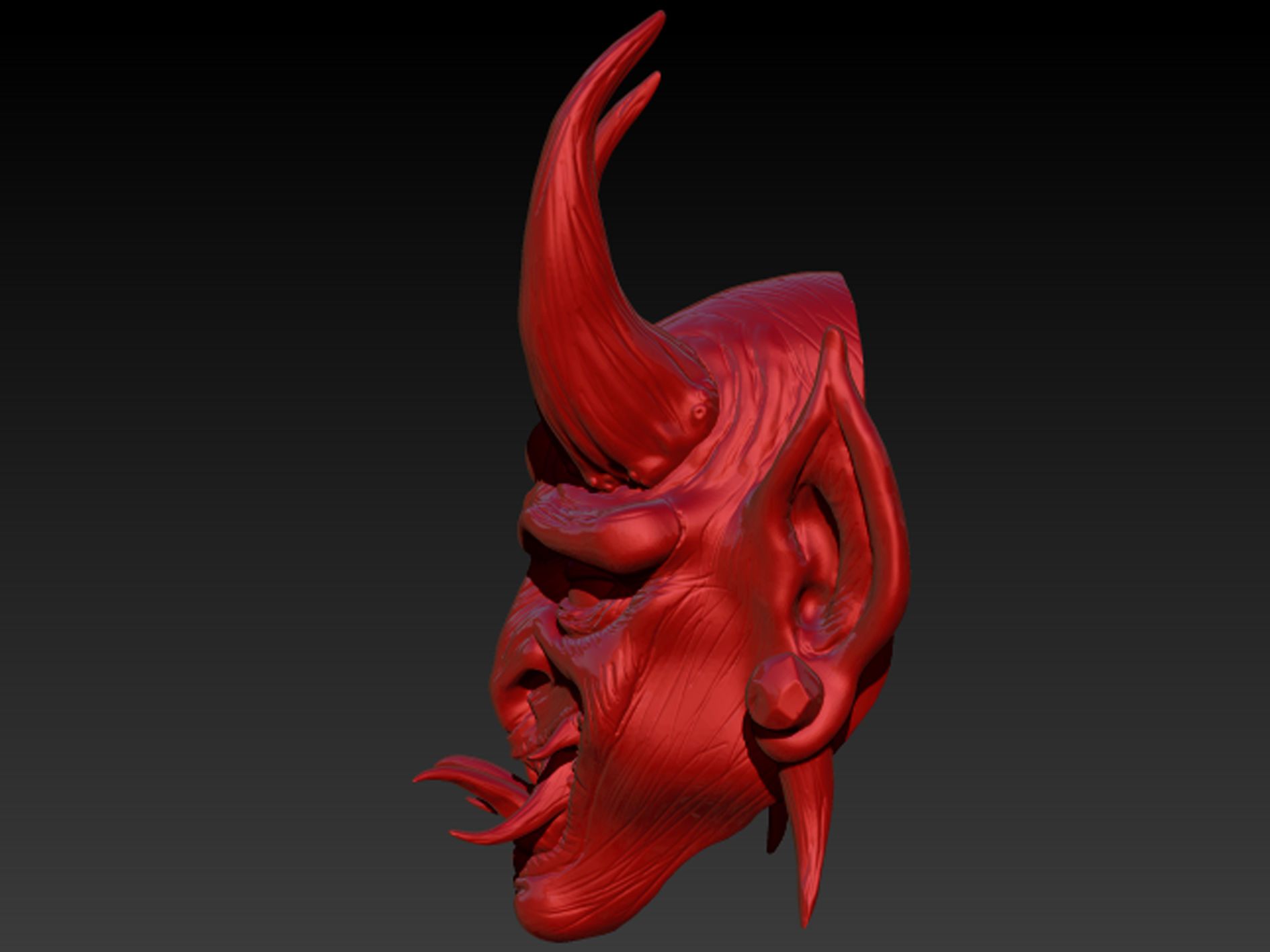 Oni Mask V2 3D model 3D printable | CGTrader