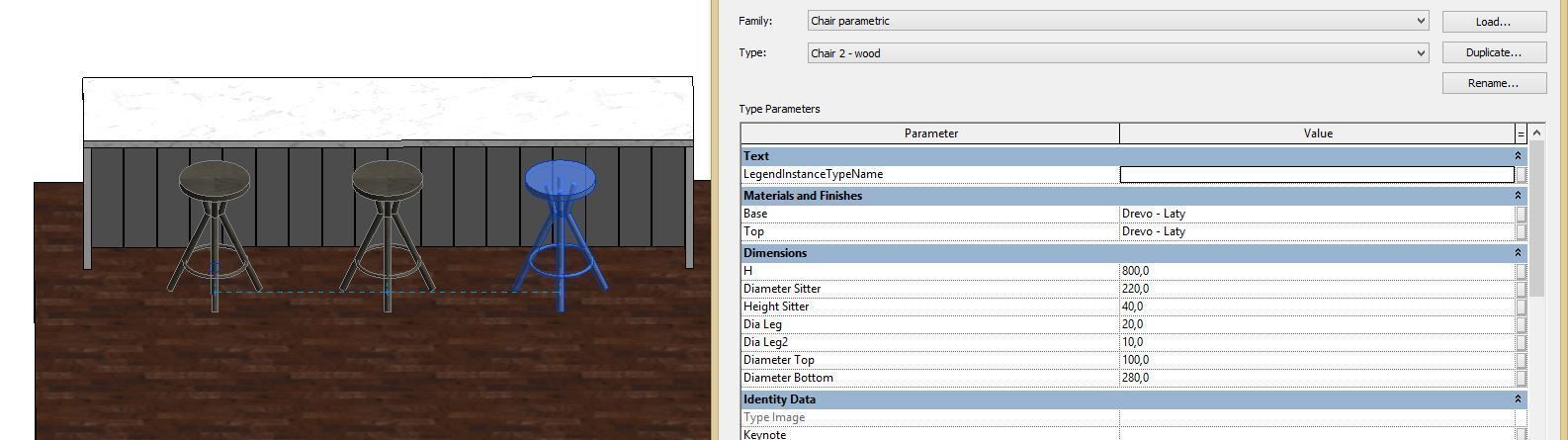 Bar chair - Full parametric Revit Family free 3D model | CGTrader