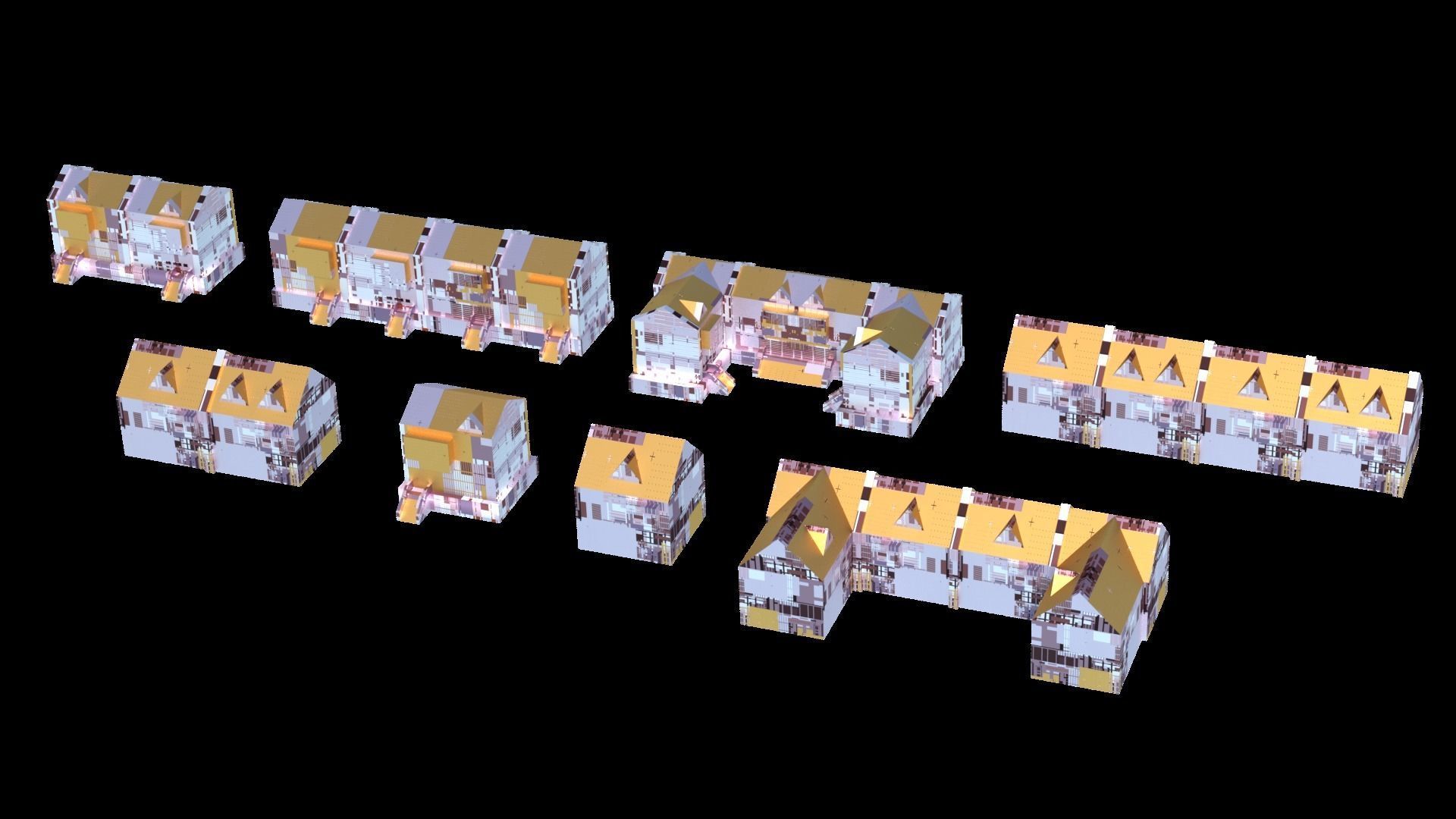 3D model Sci Fi Space Colony Pack Modular 8k PBR 1512 Buildings VR / AR ...