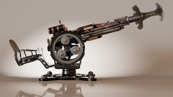 TKs Redeemer Steam Gun 3D model rigged | CGTrader