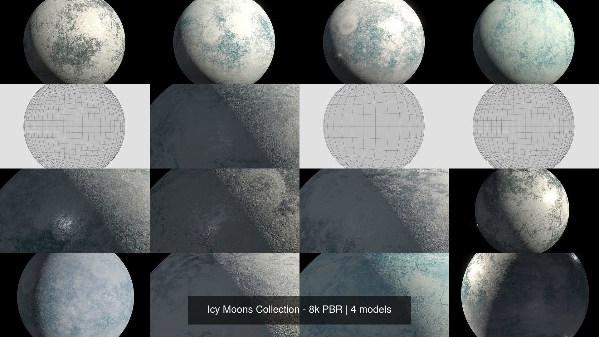 Icy Moons Collection - 8k PBR | CGTrader