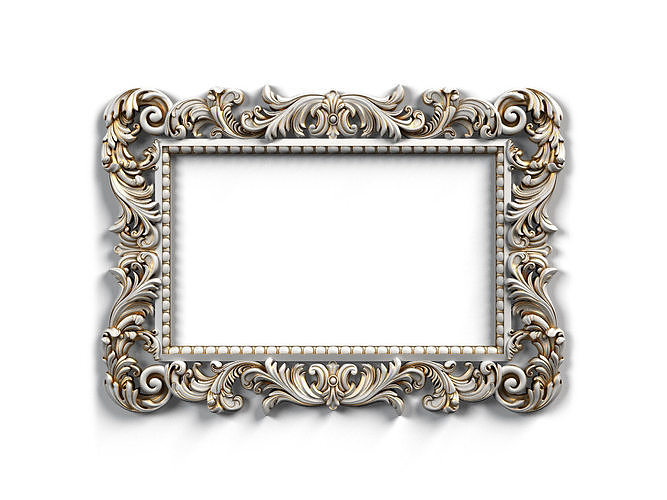 Frame0014 ornate frame 3D model | CGTrader