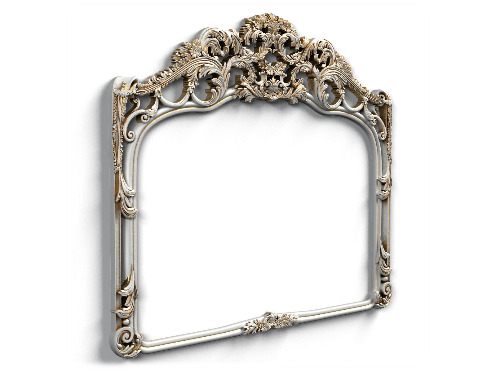 Frame0032 ornate wooden frame 3D model | CGTrader
