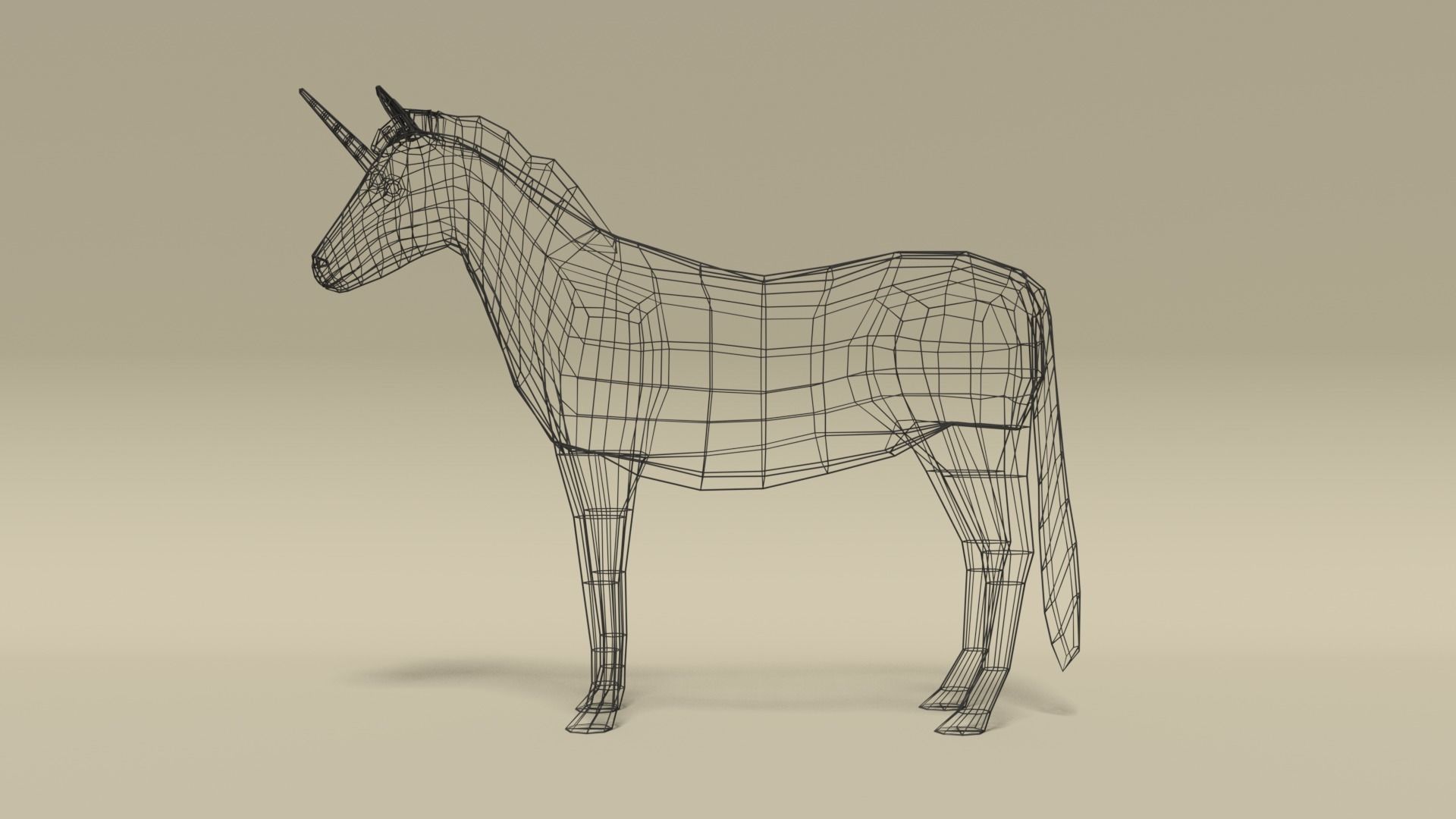 3D model Low Poly Cartoon Unicorn VR / AR / low-poly | CGTrader