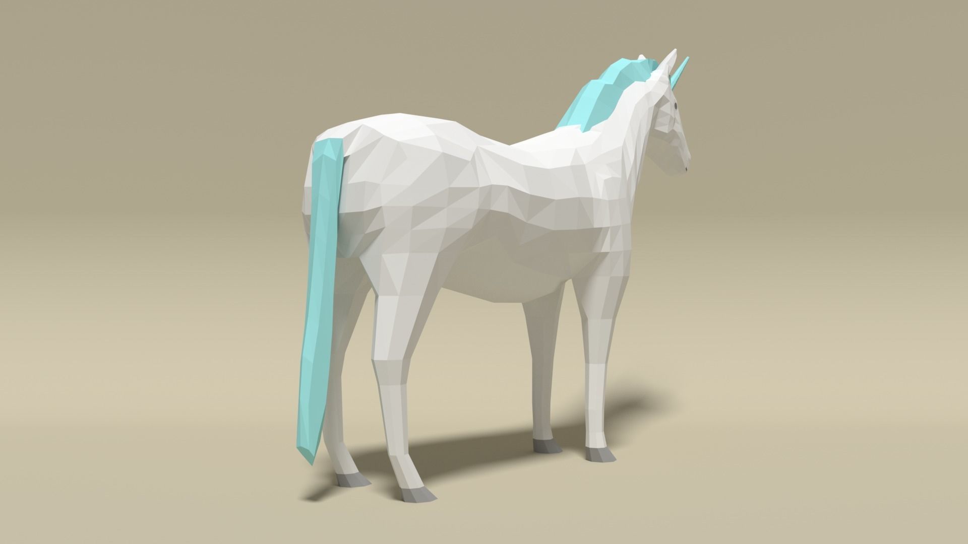 3D model Low Poly Cartoon Unicorn VR / AR / low-poly | CGTrader