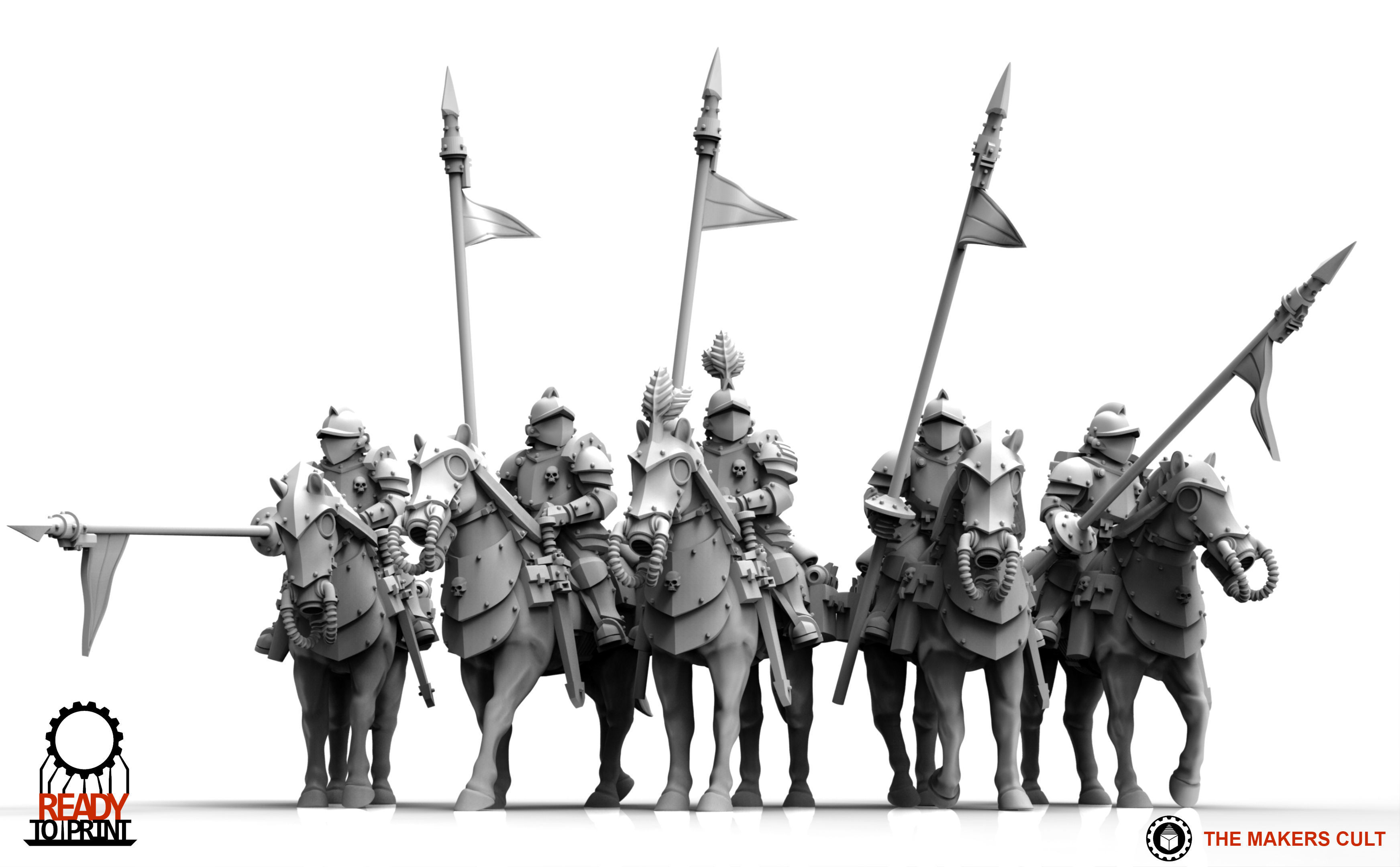 Feudal Guard Shock Cavalry 3D model 3D printable | CGTrader