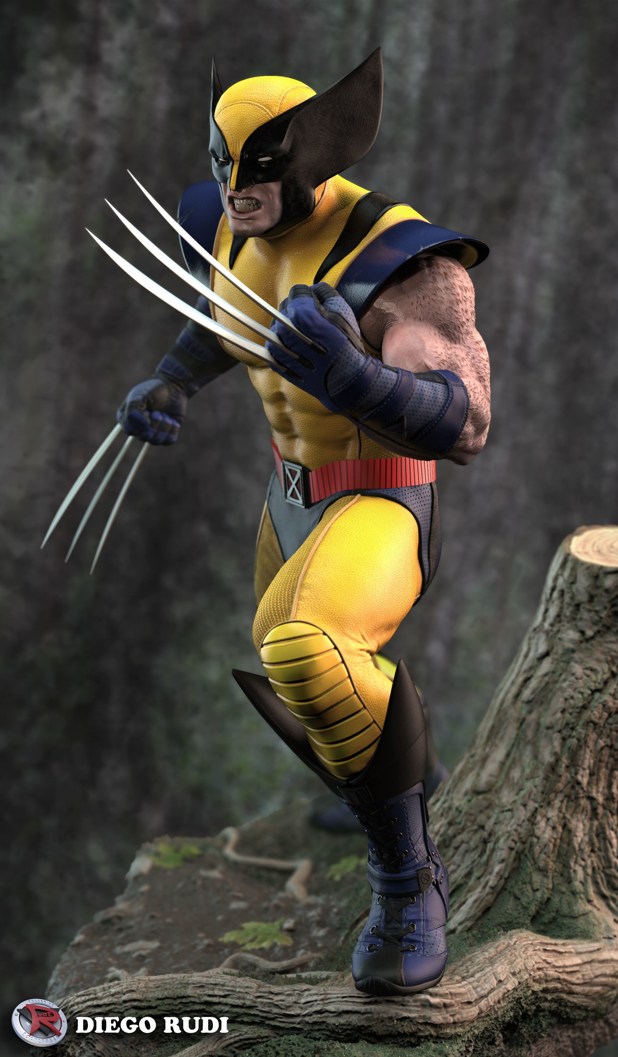 Wolverine stl 3D model 3D printable | CGTrader