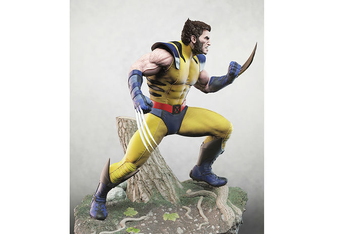 Wolverine stl statue 3D model 3D printable | CGTrader