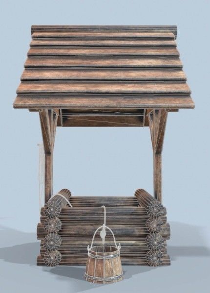 Wooden Well 3D Model 3D model 3D printable | CGTrader