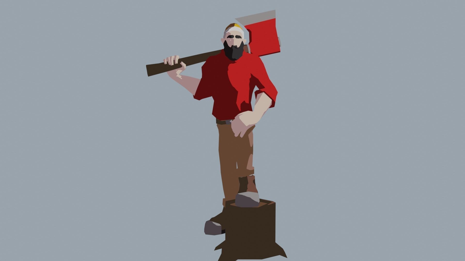 3D model Lumberjack - Lowpoly Rigged Model VR / AR / low-poly | CGTrader