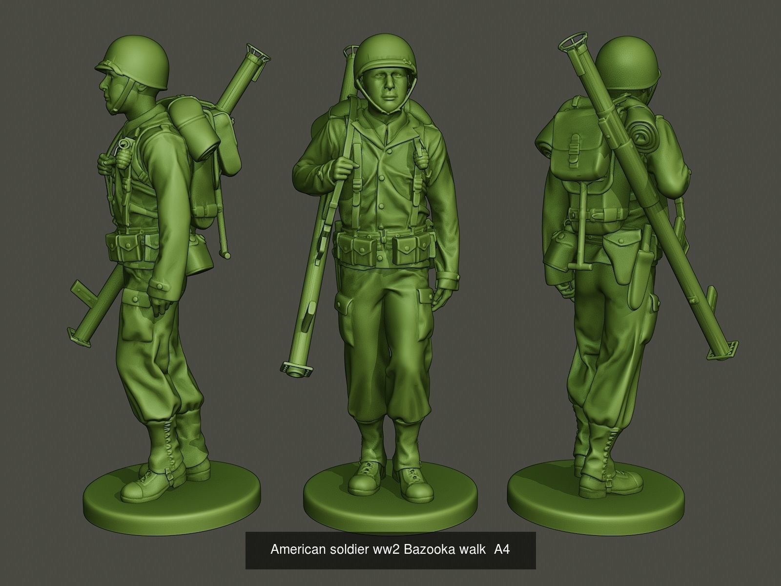 American soldier ww2 A4 Pack 3D Model Collection | CGTrader