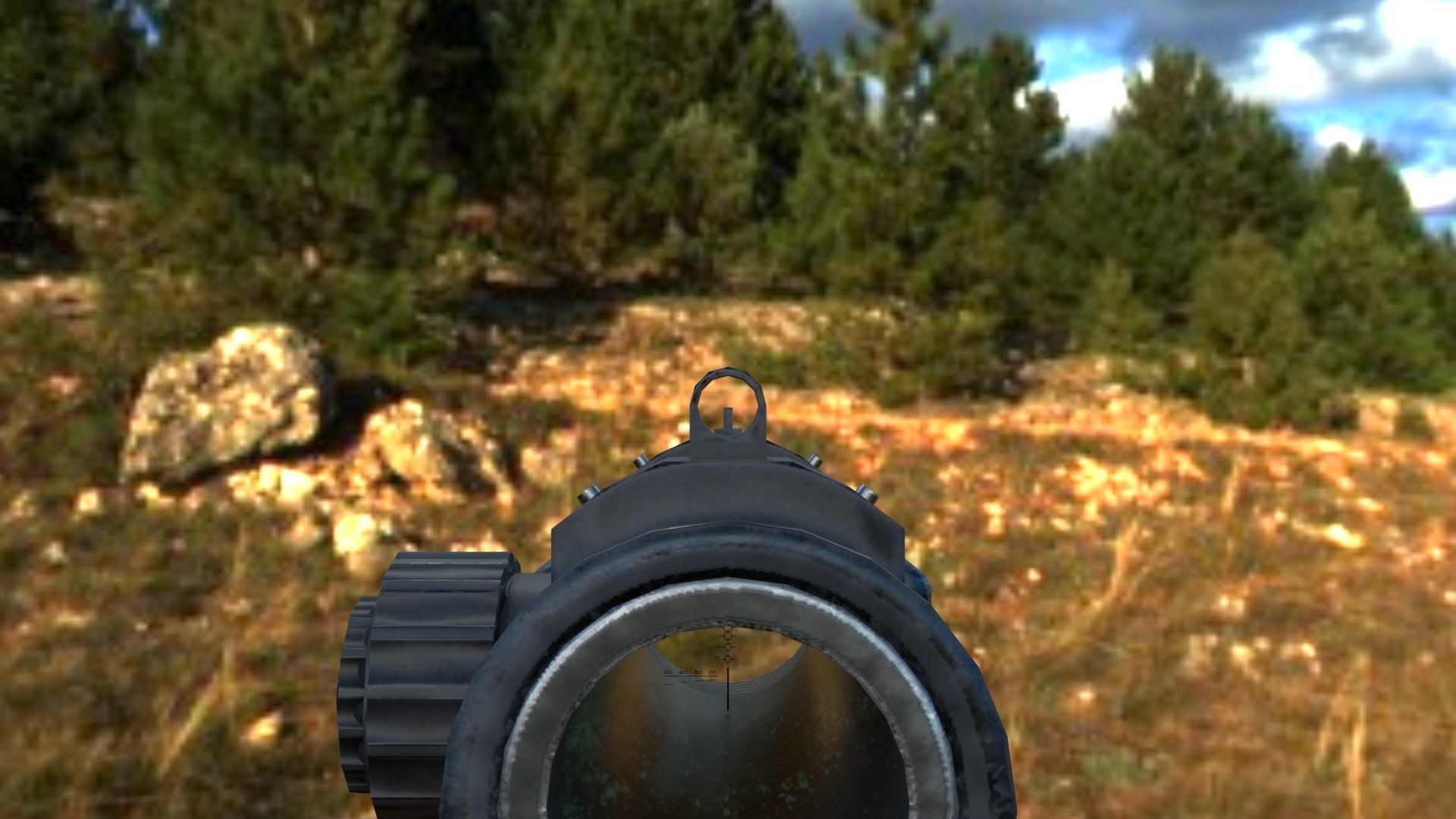 3D model 4X-1X Scope VR / AR / low-poly | CGTrader