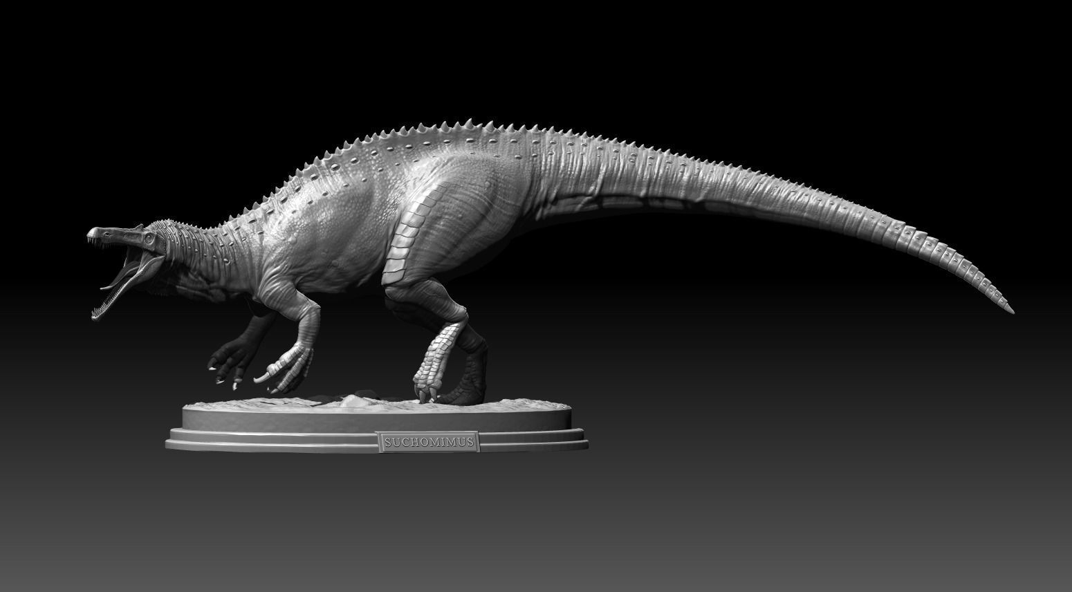 Suchomimus Statue 3D model 3D printable | CGTrader