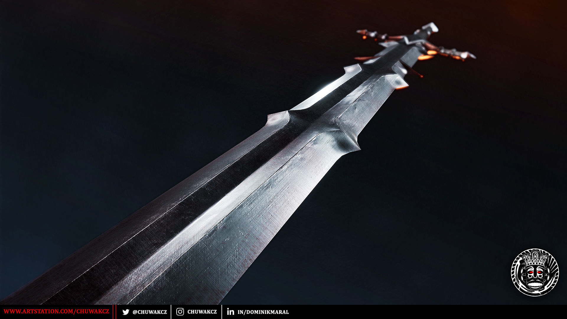 3D model Nazgul Greatsword - fantasy PBR game ready 3d weapon VR / AR ...