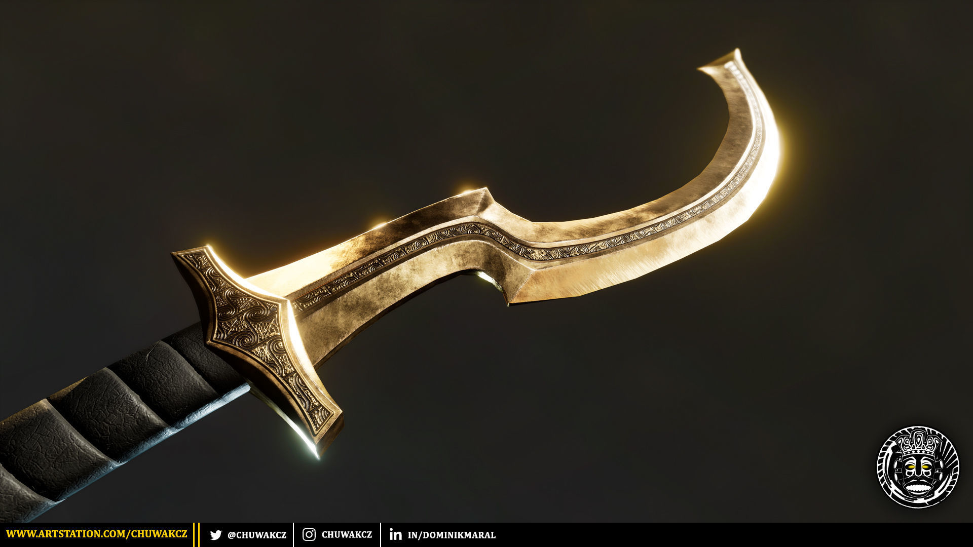 3D model Bronze Egyptian Khopesh Sword - PBR game ready 3d weapon VR ...