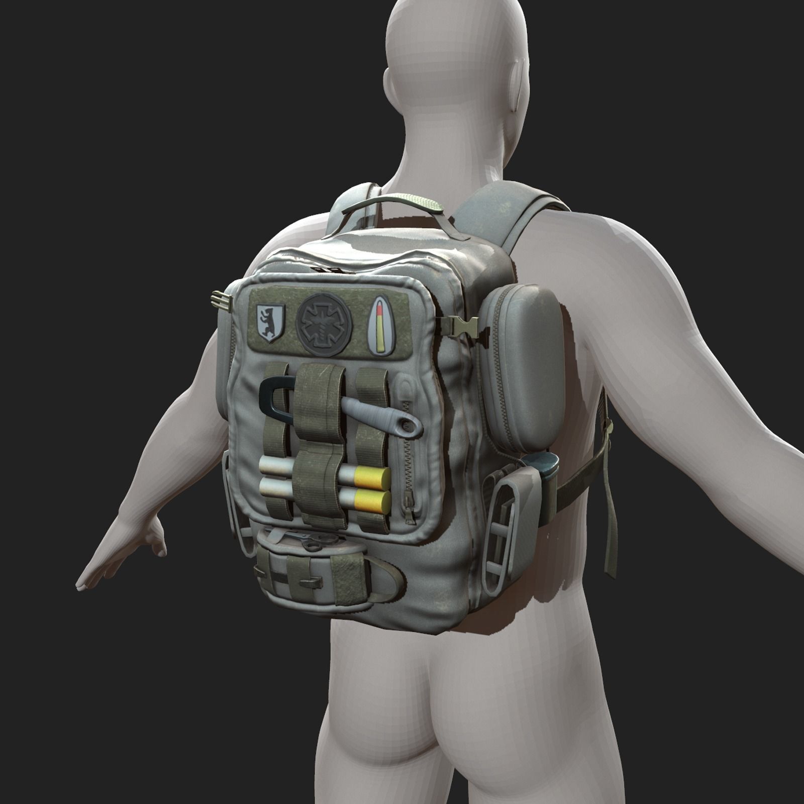 3D model Backpack low poly human generic VR / AR / low-poly | CGTrader