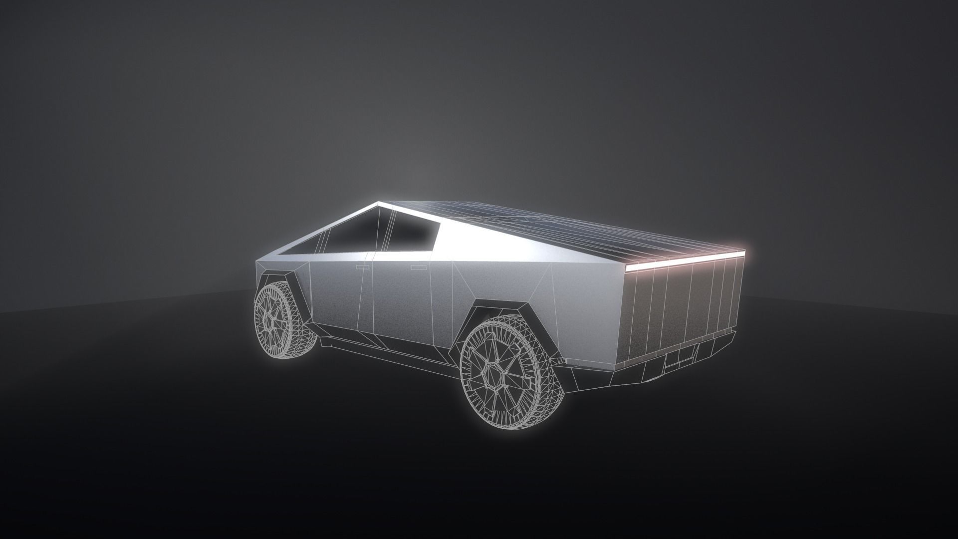 3D model Tesla Cybertruck Low-Poly Model VR / AR / low-poly | CGTrader